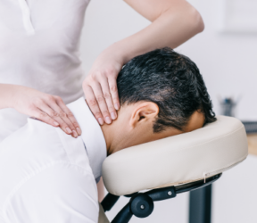 Book a Mobile Chair Massage Near You: In-Home Chair Massage | Soothe